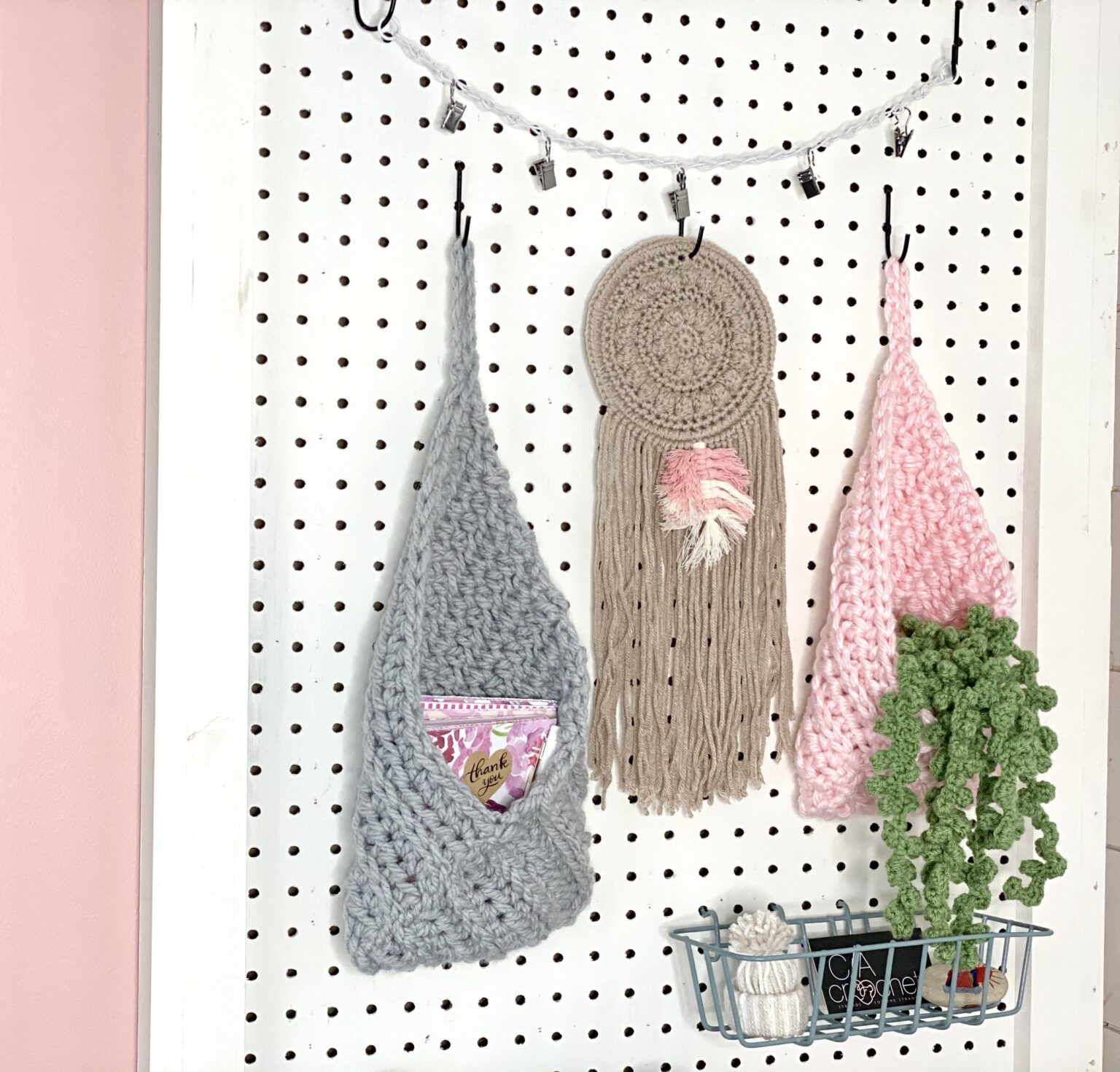 5 Free Crochet Patterns to Organize your Home and Life - A Crafty Concept