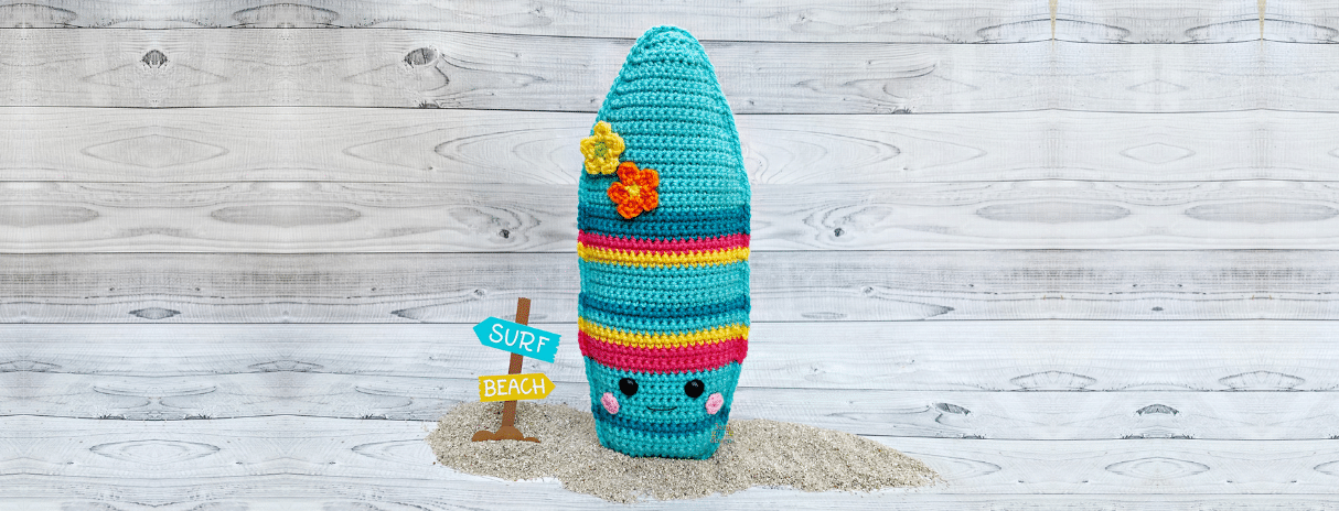 Free Crochet Surfboard Pattern: Surfboard Kawaii Cuddler - A Crafty Concept