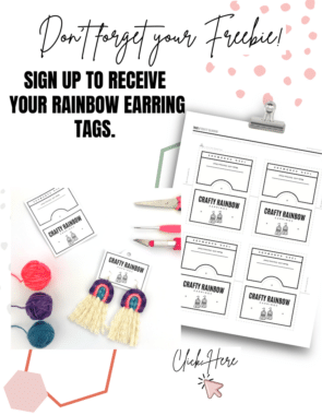 How To Make Colorful Crochet Rainbow Earrings- Free Pattern