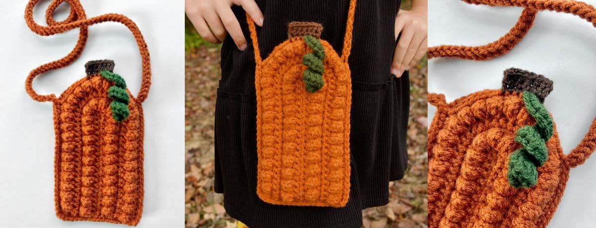 Easy Crochet Pumpkin Purse- Free Crochet Patterns for Fall - A Crafty ...