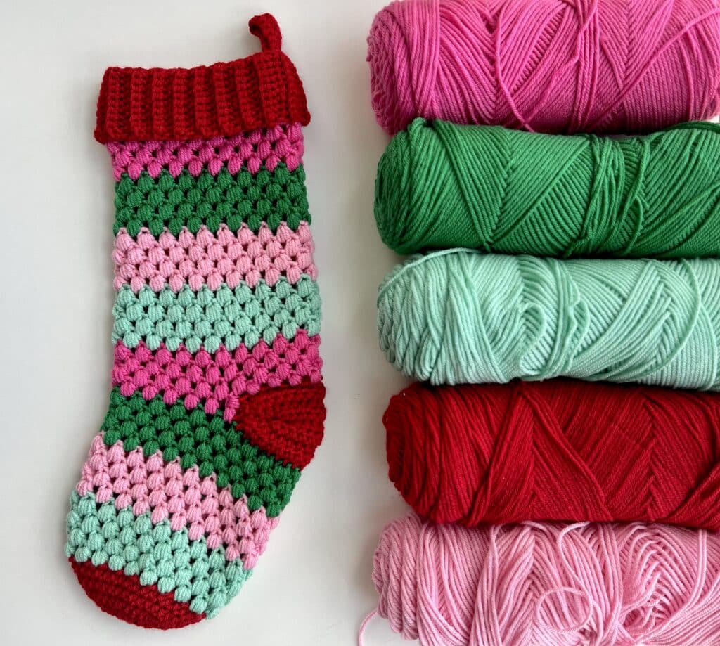 Easy Crochet Puff Stitch Stocking - Free Christmas Stocking Pattern - A ...