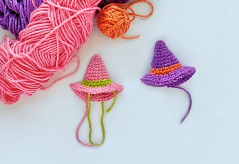 Crochet Mini Witch Hat - Free Pattern with Video - A Crafty Concept